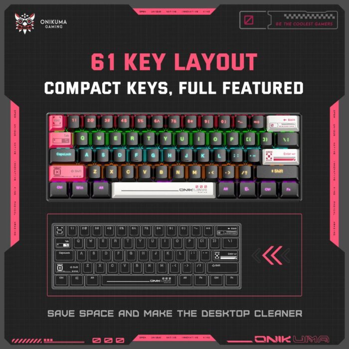 61-Key Compact RGB Mechanical Gaming Keyboard (G55) - D.LAB Dezign ...
